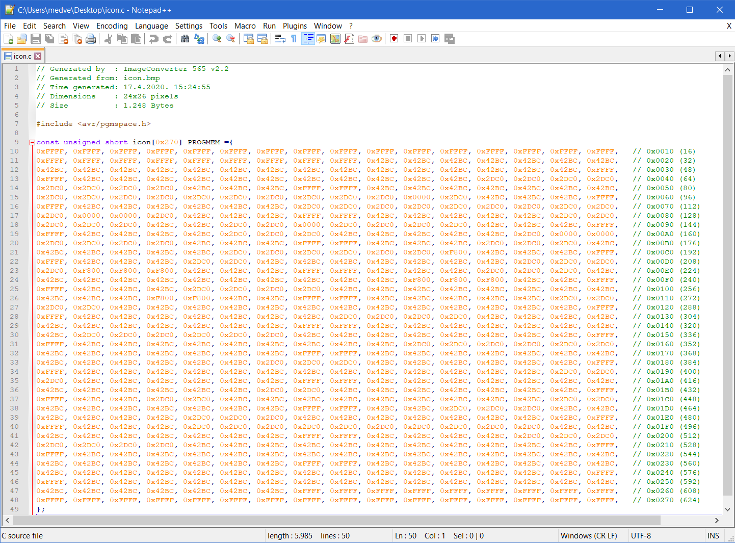 Converting Bitmap To Code CircuitMess